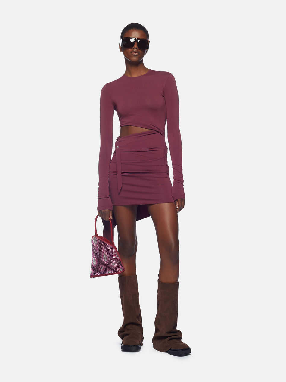 Dark grape mini dress for Women | THE ATTICO®