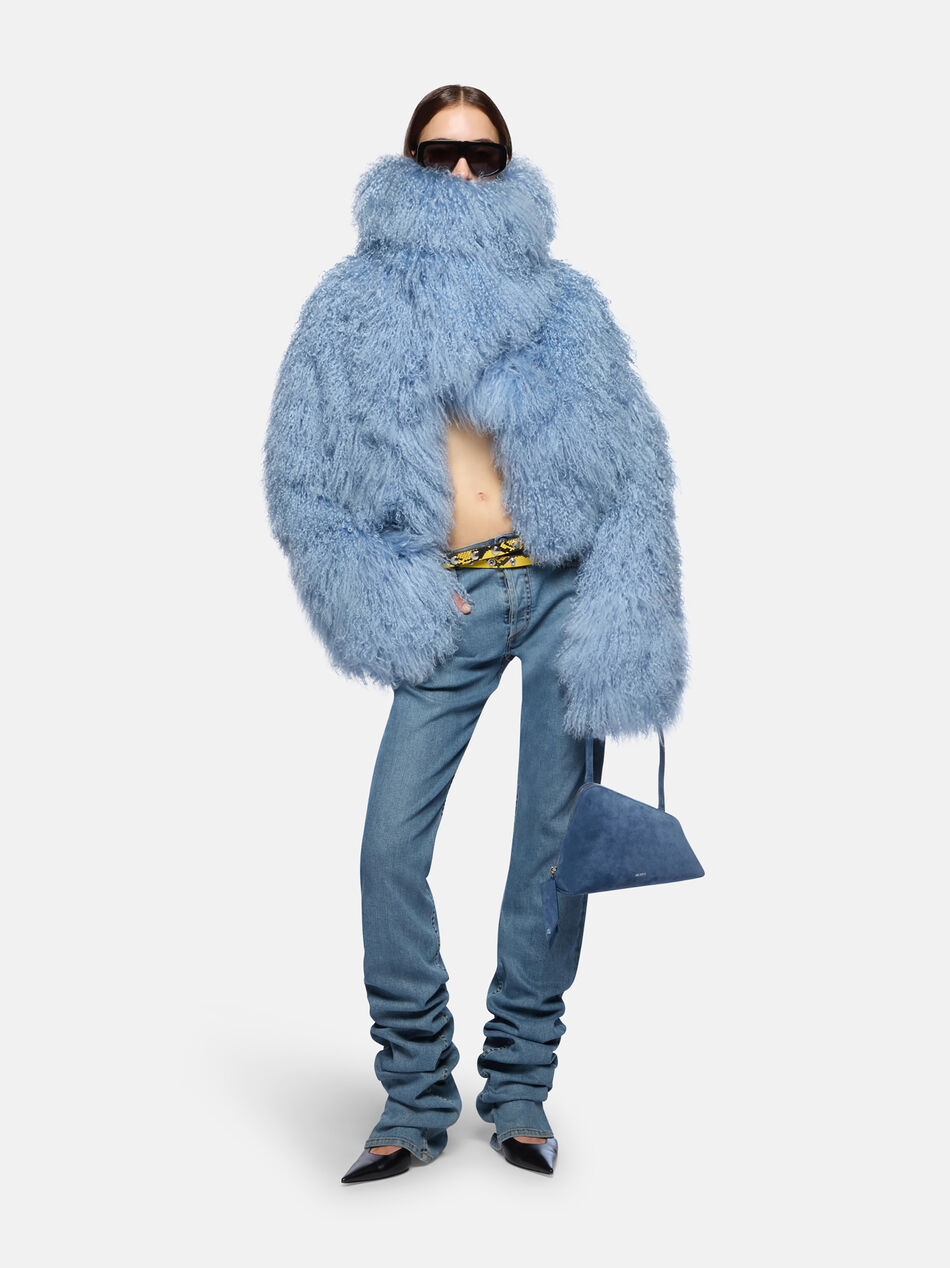 Sky blue long pants for Women | THE ATTICO®