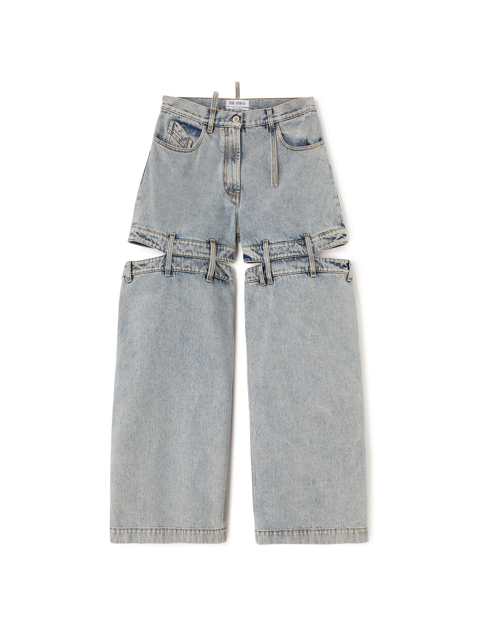 ''Ashton'' vintage blue long pants for Women | THE ATTICO®