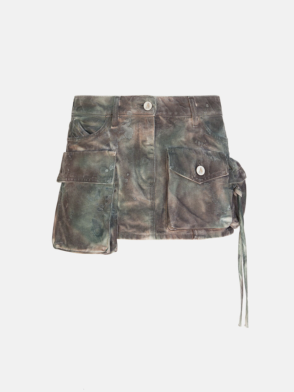 ''Fay'' stained green camouflage mini skirt for Women | THE ATTICO®